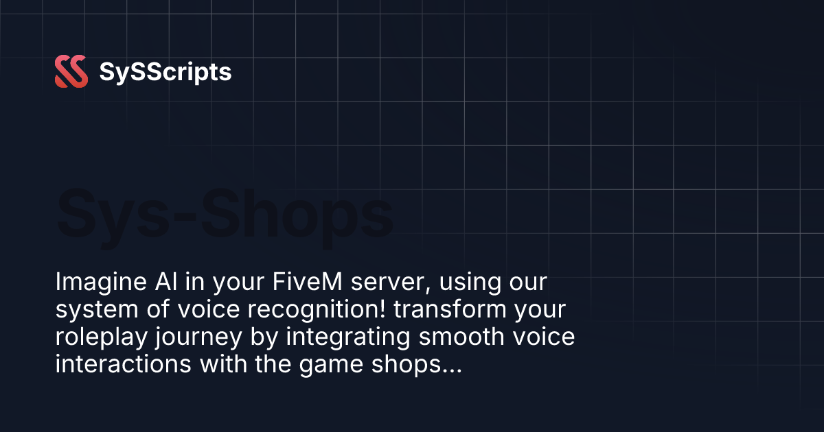 Sys-Shops | SySScripts